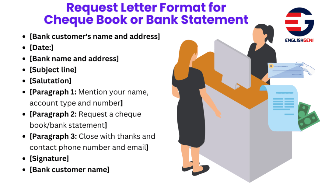 Cheque Book Request Letter and Bank Statement Request Easy Formats and ...